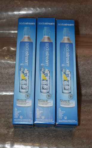 sodastream 60L Co2 Carbonator, 14.5oz, Set of 3 180L, NEW Sealed ...