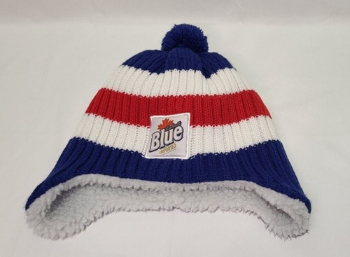 Labatt Blue Lined Stocking Cap Knitted Winter Toque One Size | eBay