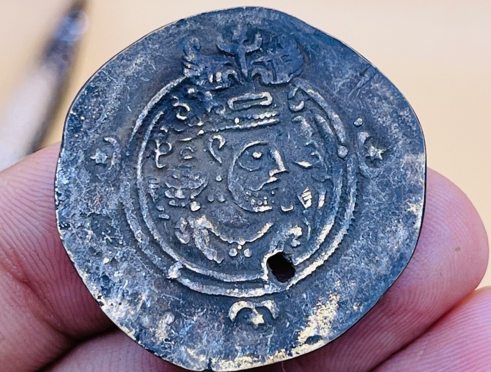 Rare Ancient Old bronze Sassanian Era King Shapur Value able Coin | eBay