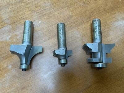 3 Barely Used EAGLE AMERICA Router Bits 1/4” Shank(156-1005, 169-1805 ...