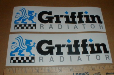 Griffin Radiator New NOS 1990s Nascar Drag racing decal sticker lot 10 ...