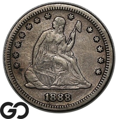 1888-S Seated Liberty Quarter, Tough Collector Type Coin | eBay