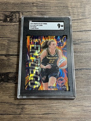 2024 Select WNBA Caitlin Clark En Fuego Flash Prizm #14 RC SGC 9 | eBay