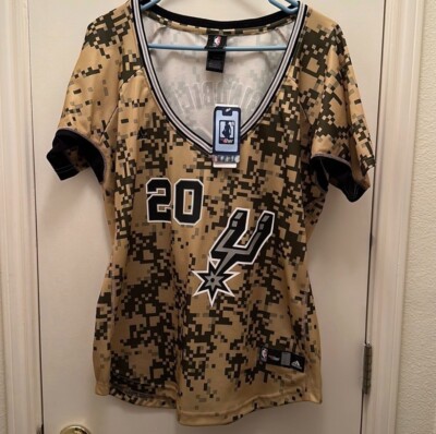 nwt Adidas Ladies Manu Ginobili #20 Spurs Camo Jersey - size 2XL | eBay