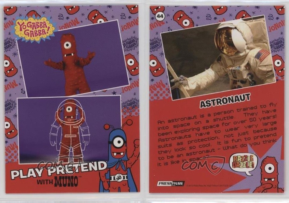 2012 Press Pass Yo Gabba Gabba! Stickers Play Pretend with Muno #44 3r6 ...