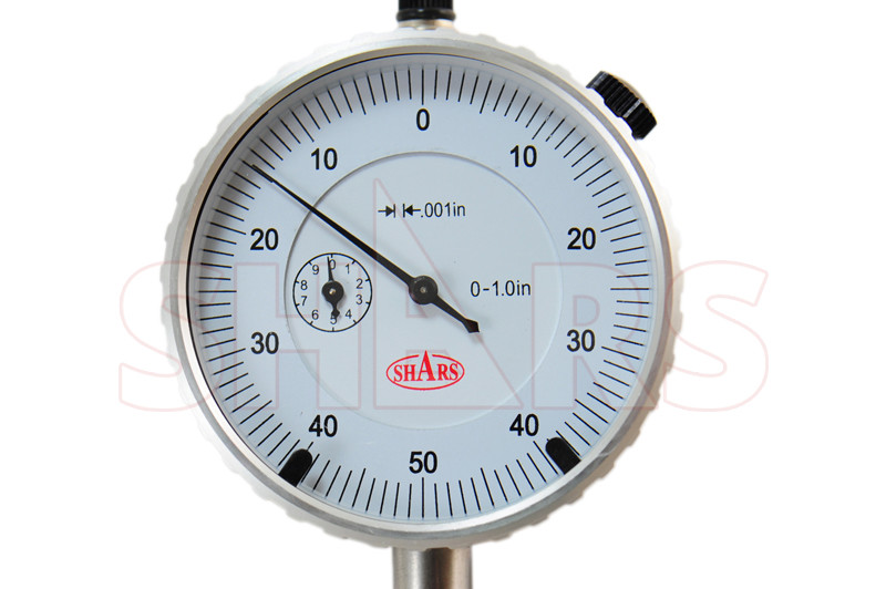 Shars 1" High Precision Dial Indicator .001" Agd 2 Graduation Lug Back ...