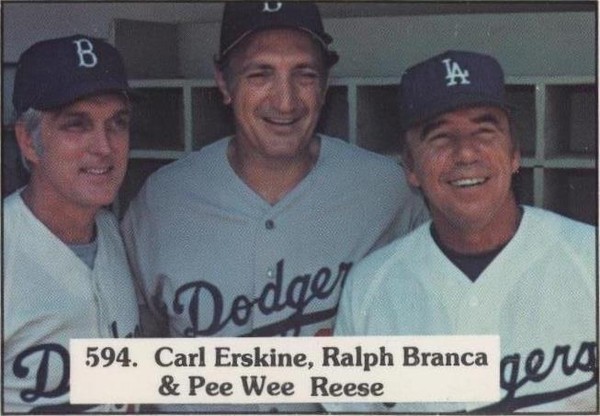 1976 SSPC - #594 Pee Wee Reese, Carl Erskine, Ralph Branca for sale ...