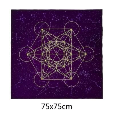Metatrone's Cub Crystal Grid Altar Cloth Tapestry Tablecloth Tarot ...
