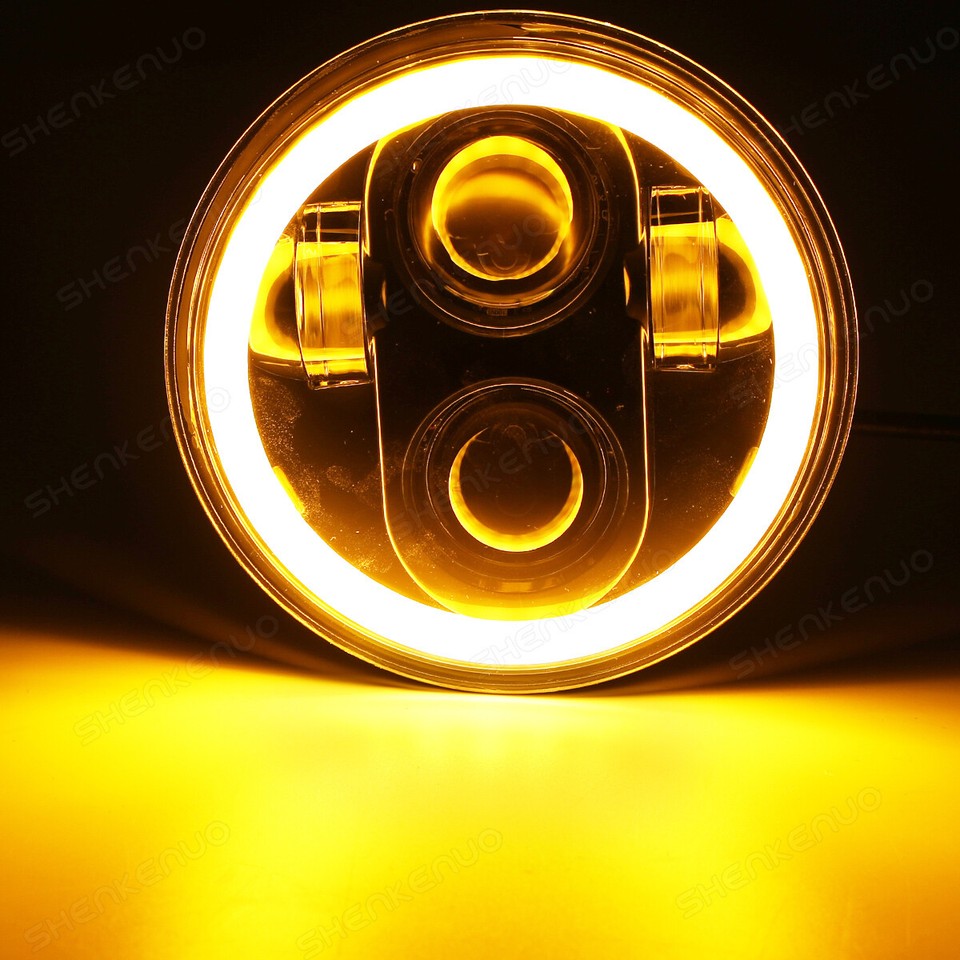 1pc 5.75" LED Headlight High/Low Beam Projector For Indian Scout Bobber ...