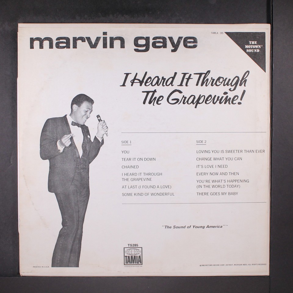 MARVIN GAYE: i heard it through the grapevine! TAMLA 12" LP 33 RPM | eBay