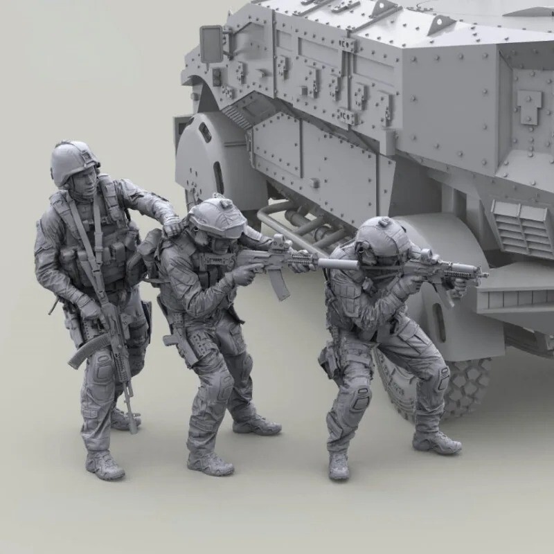 1/35 Resin Figures Kit 3 Modern Soldiers Special Forces Unpainted | eBay