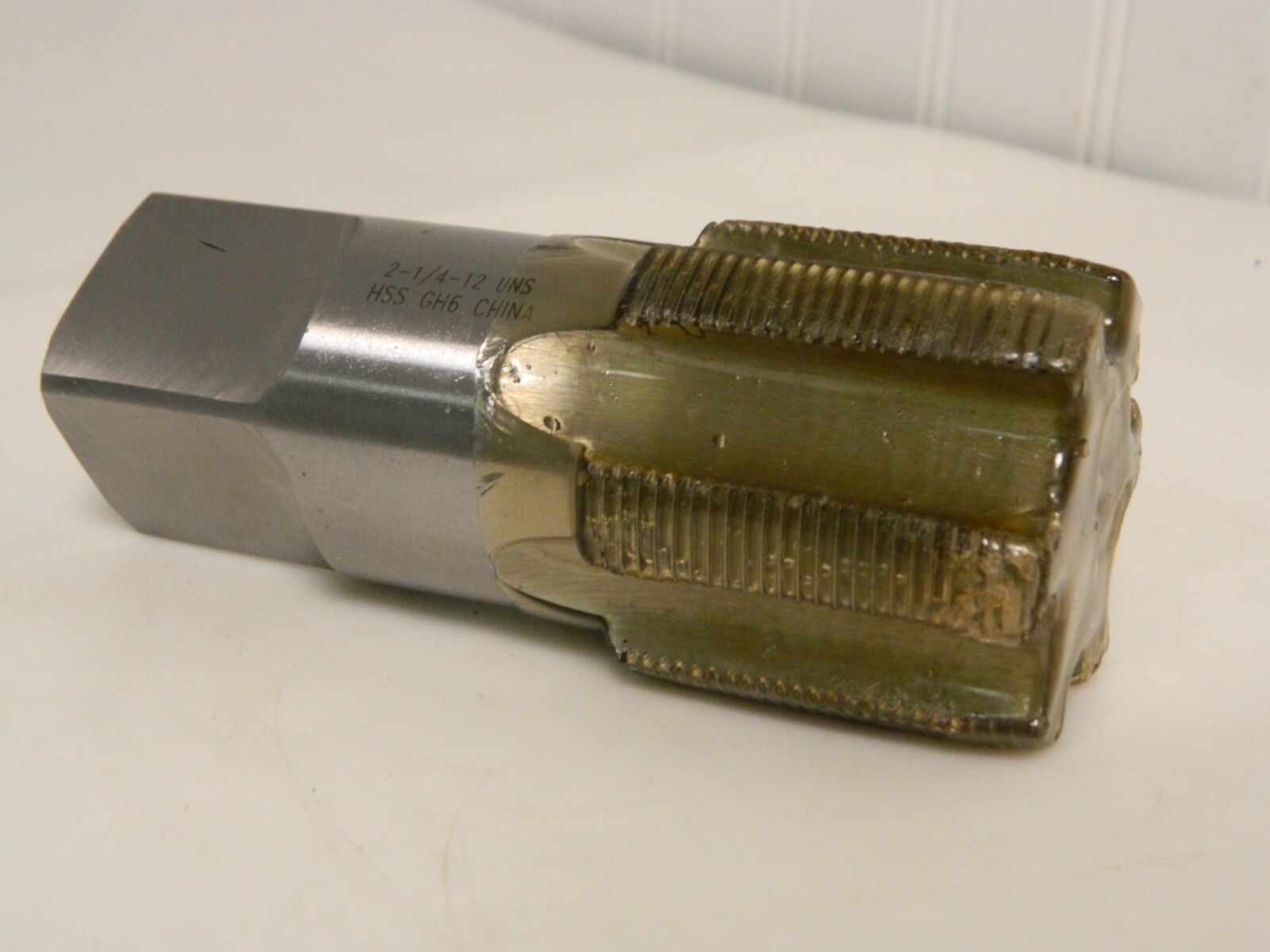 Interstate Standard Hand Plug Tap 1-1/4" -12 UNS 6FL HSS GH6 5-1/4" OAL ...