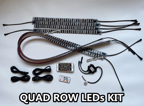 JHB 4x50CM +2x150CM QUAD ROW CHASING FLOW LED Trucks Underglow Strips ...