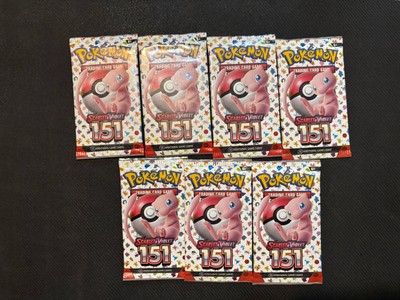 Pokemon Scarlet & Violet 151 New Sealed Booster Pack Lot Of 7 Packs ...