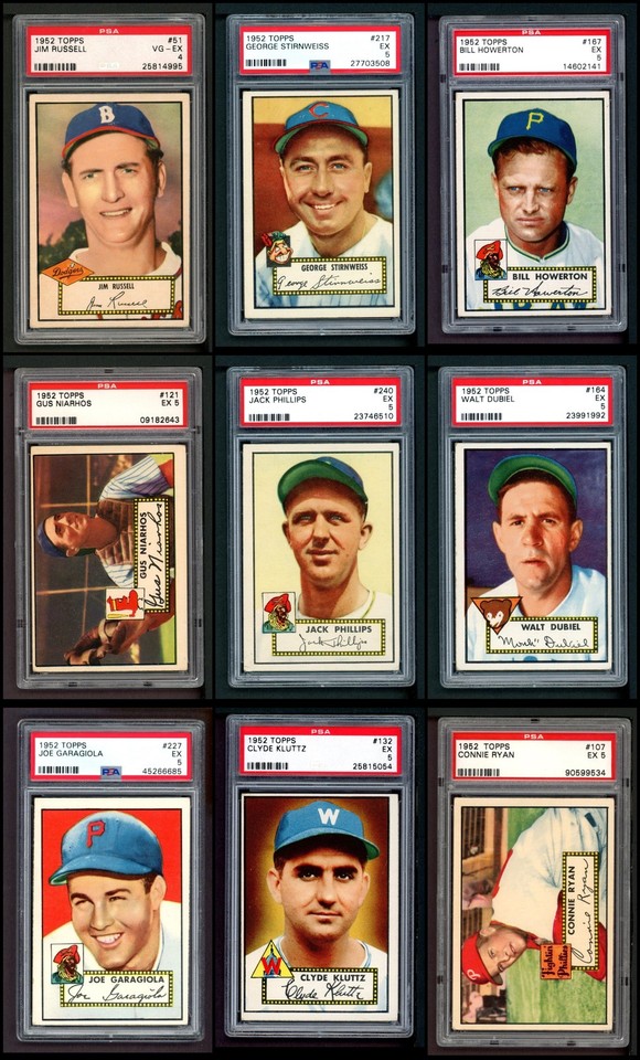1952 Topps Baseball Almost Complete Set 5 - EX 6894223 (404 / 407 cards ...
