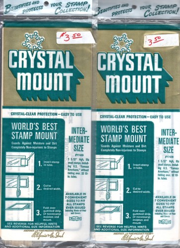 CRYSTAL MOUNT Stamp Mounts - 2 packs INTERMEDIATE size FACTORY SEALED Packages 1 | eBay