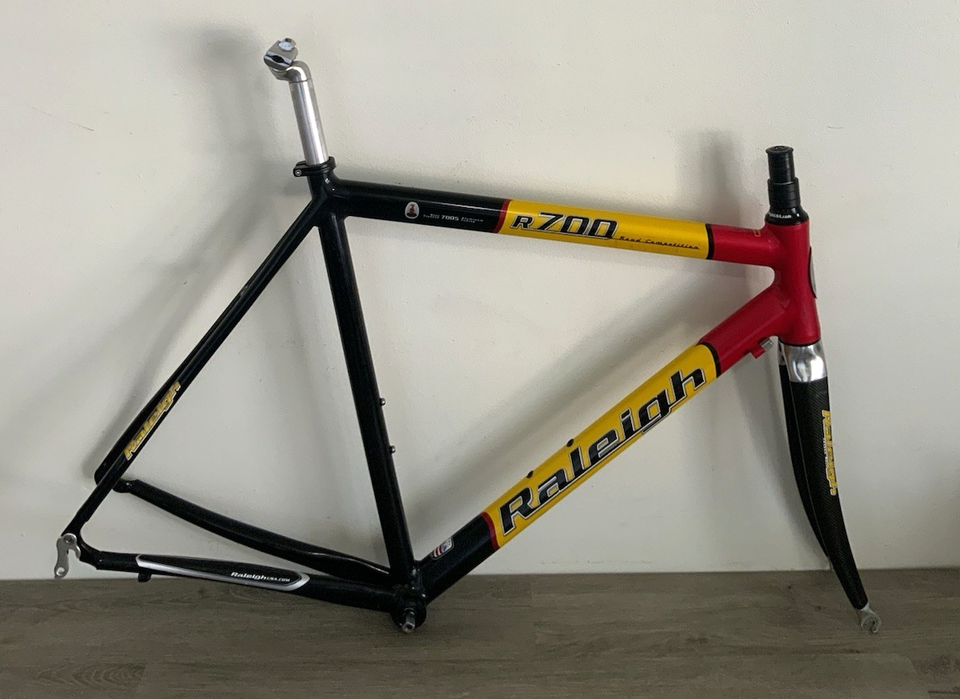RALEIGH R700 COMP FRAME AND FORK 56 CM ALUMINUM / CARBON W/ BRACKET ...