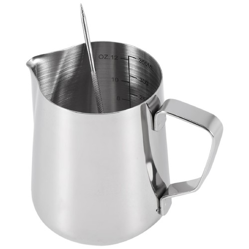 Milk Frothing Pitcher 350Ml (12Oz)Steaming Pitchers Stainless Steel ...