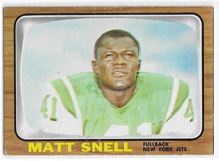 MATT SNELL 1966 Topps card #102 New York Jets Football EX/EX+ | eBay
