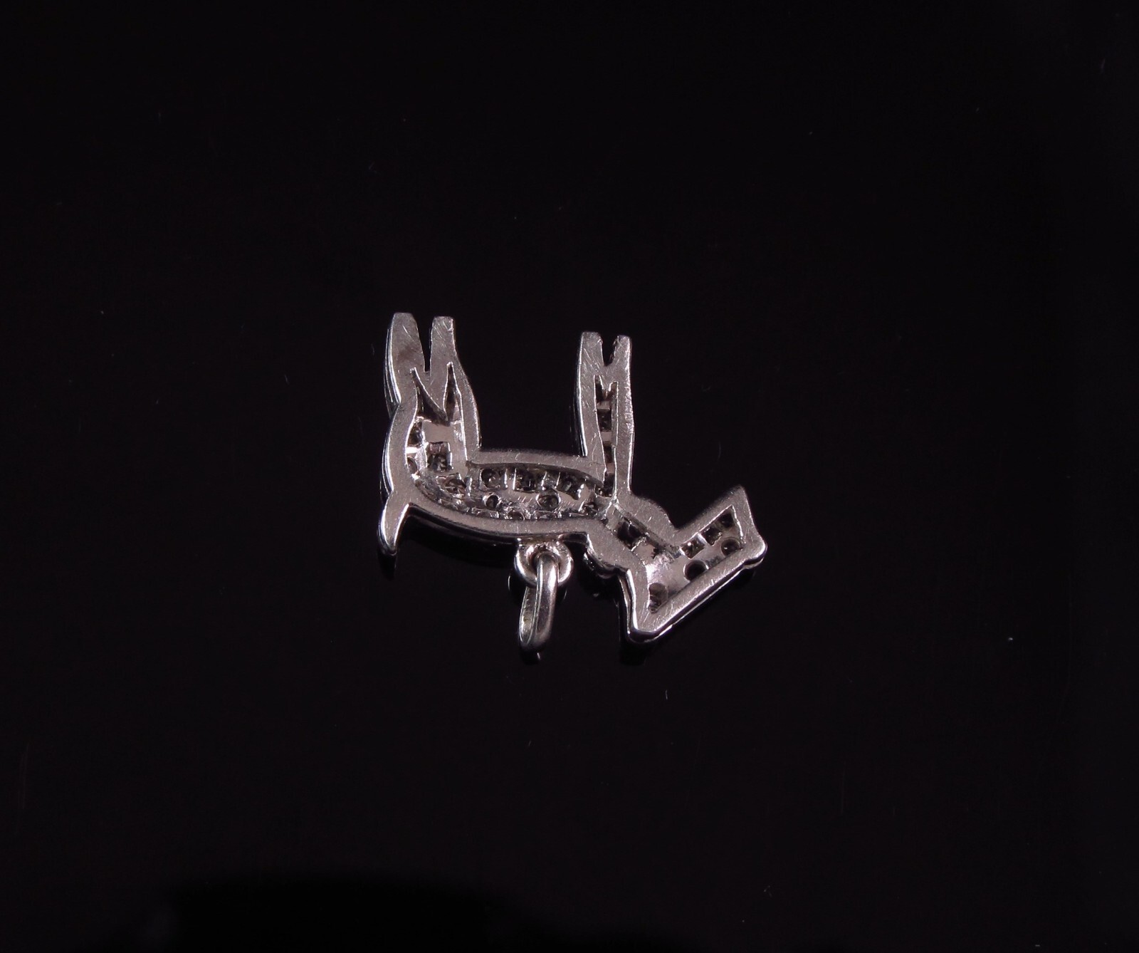 Antique Art Deco Platinum White Diamond Dog Charm | eBay