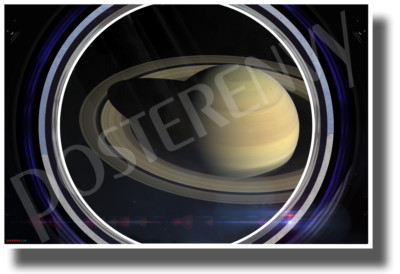 Saturn Horizon in Spaceship Window - NEW Classroom Science Poster | eBay