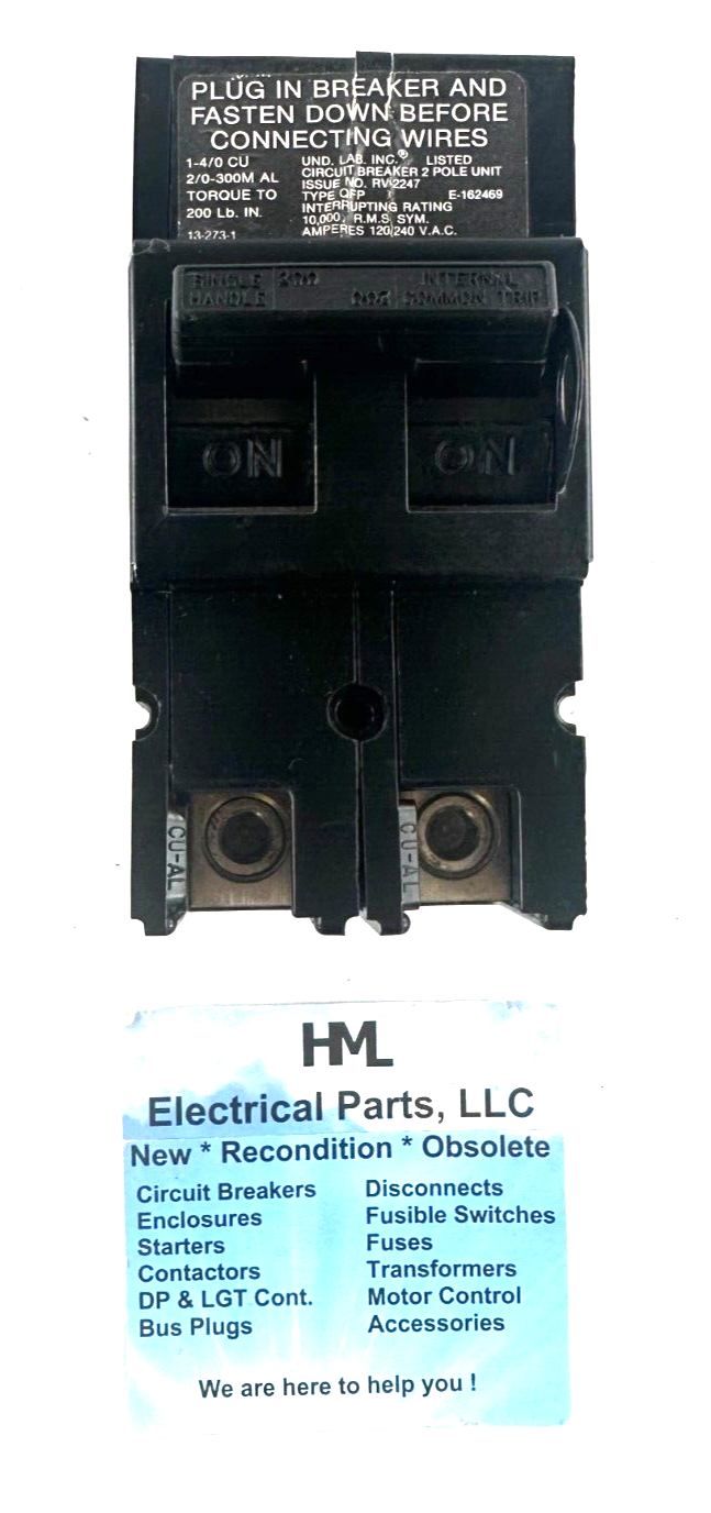 ZINSCO, CHALLENGER, QFP200, 200A, 240V, 2 POLE, CIRCUIT BREAKER ...