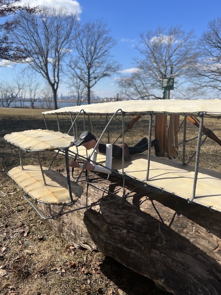 Decor Wright brothers model airplane made of wire | eBay