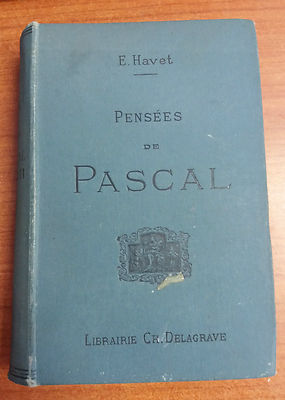LIBRO PENSEES DE PASCAL HAVET LIBRAIRIE CH. DELAGRAVE 1891 | eBay