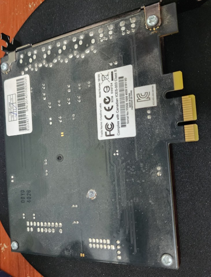 Creative Labs Sound Blaster SBX Pro Studio SB1500 Sound Card - TESTED ...