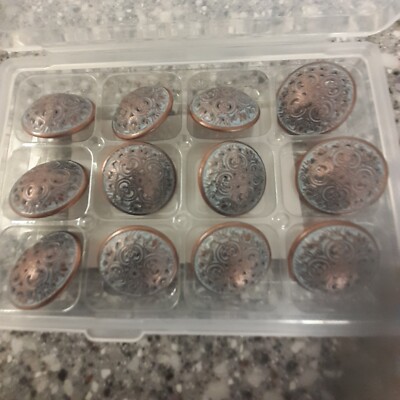 12 New Bezelry Hollow Metal Buttons 1.10 mm | eBay