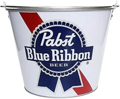 Pabst Blue Ribbon Metal Beer/Ice Bucket NEW | eBay