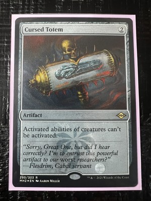 Cursed Totem (Foil Etched) -Foil Near Mint English MTG Modern Horizons ...