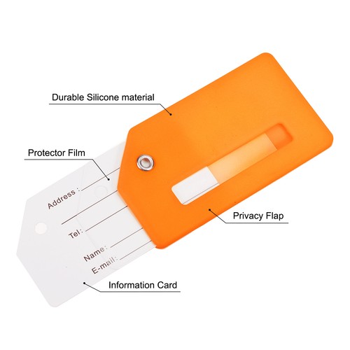 2 Pcs Silicone Luggage Tags, Luggage Tags for Suitcases Initial Letter ...