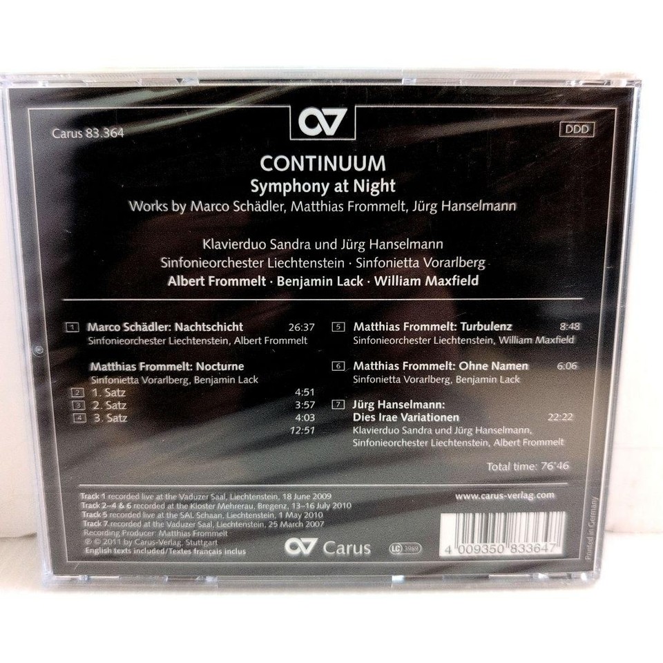 William Maxfield Symphony at Night Classical Music CD Used | eBay