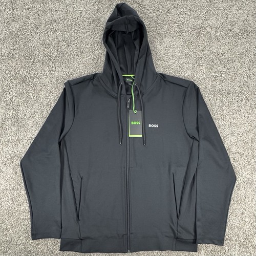 NEW-Hugo Boss Front/Full Zip Hooded Long Sleeve Stretch/Track Jacket ...
