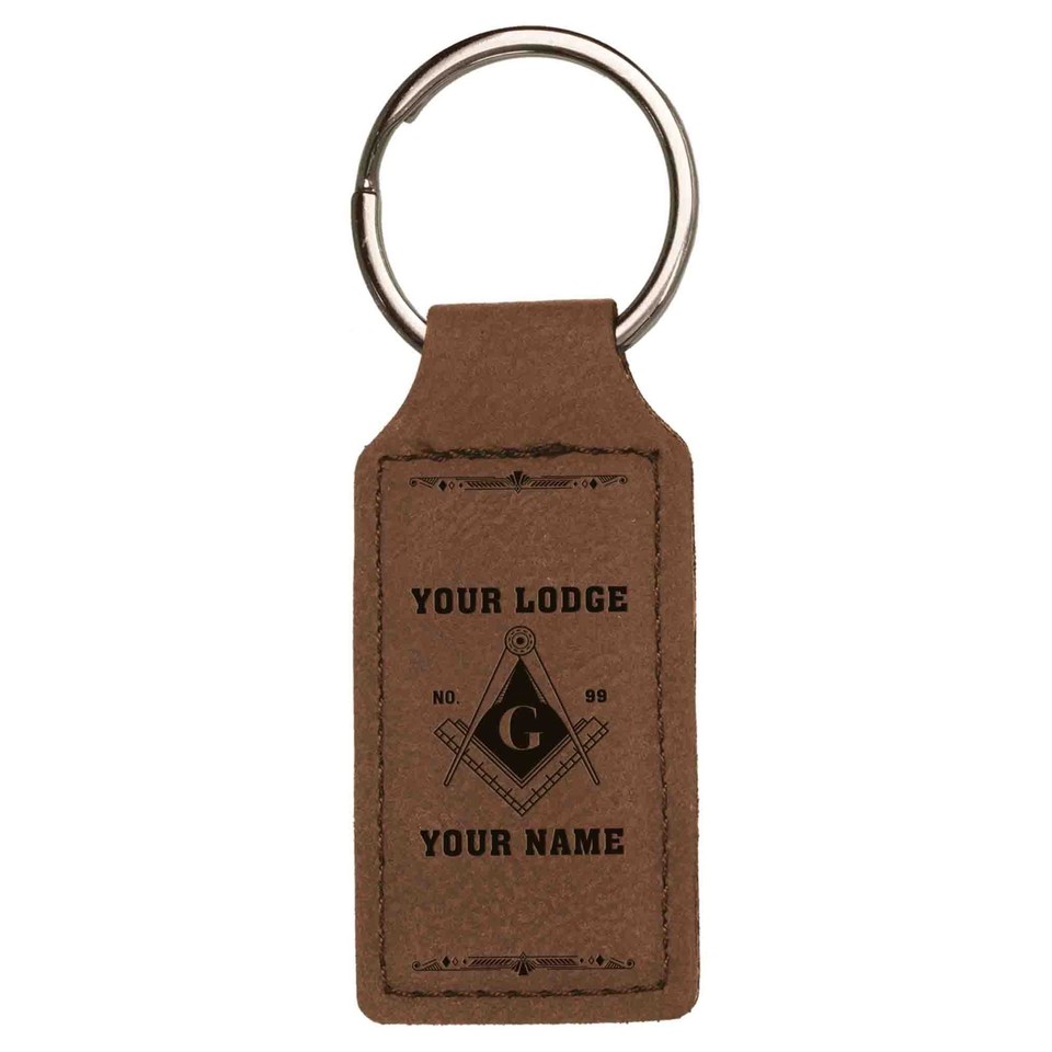 Customized Mason Symbol Masonic Measure Edges Rectangle Leatherette ...