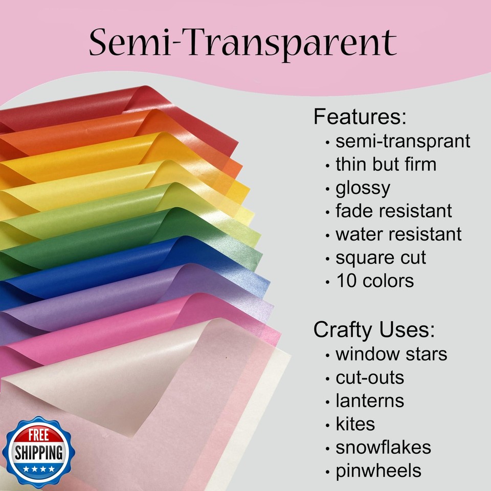 Translucent Wax Paper, Kite Paper, Glassine Papers. Suitable for Making ...