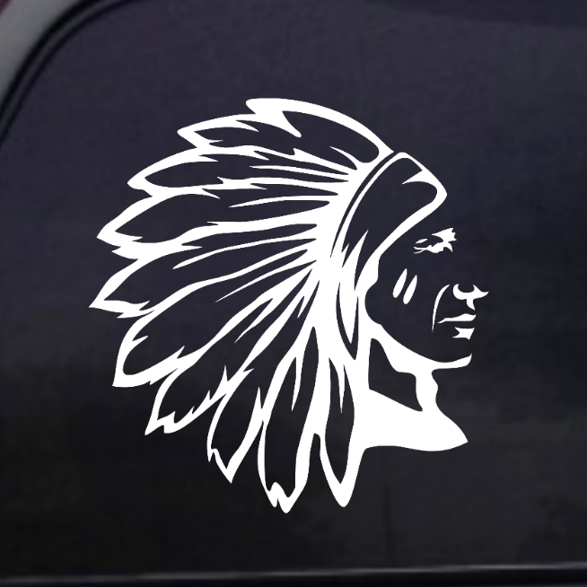 Indian Chief Headdress Decal Car Truck Tumbler Wall Window Sticker 22 ...