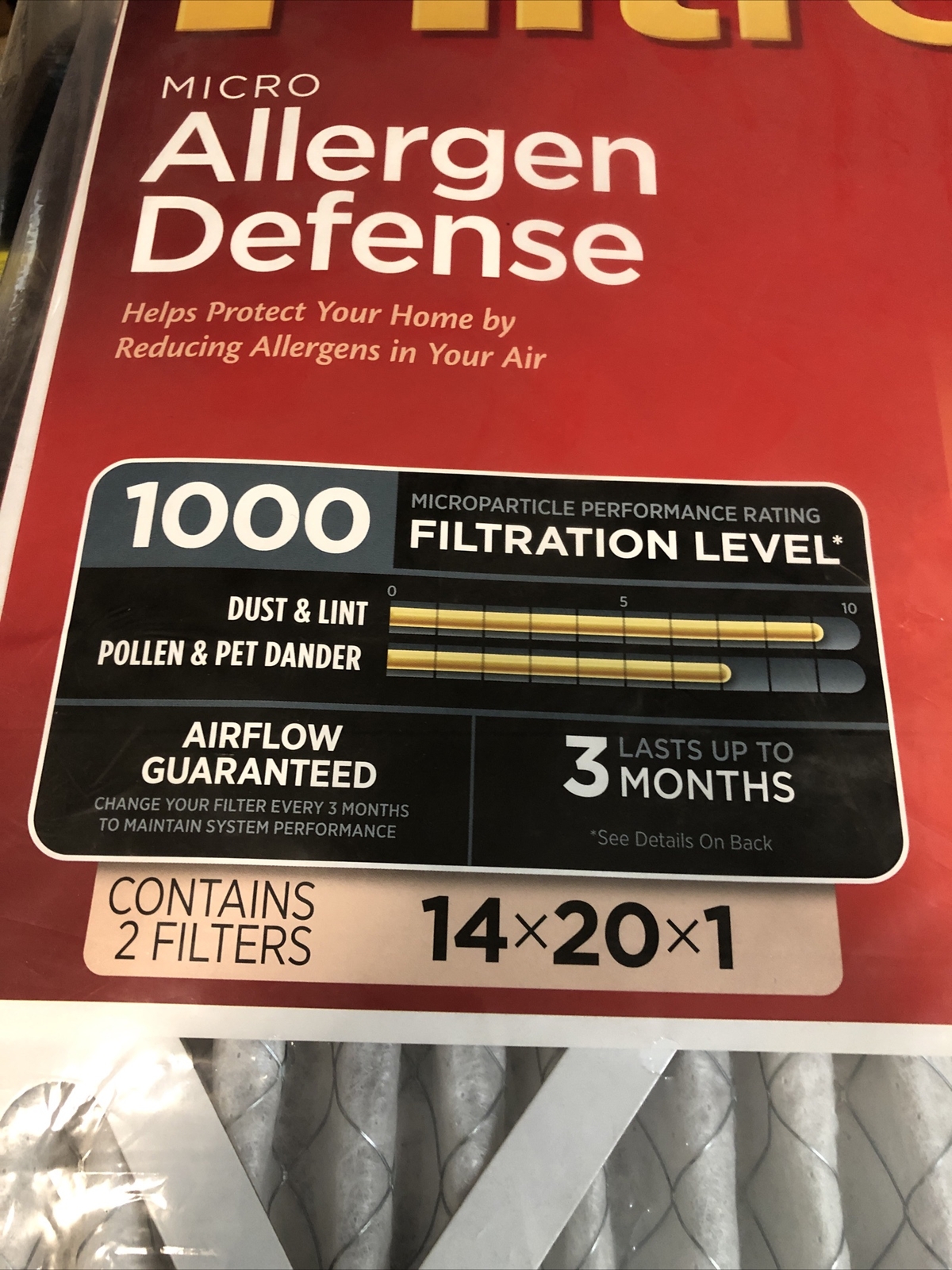 2PKS 14x20x1 Micro Allergen Filters 1000 3M | eBay