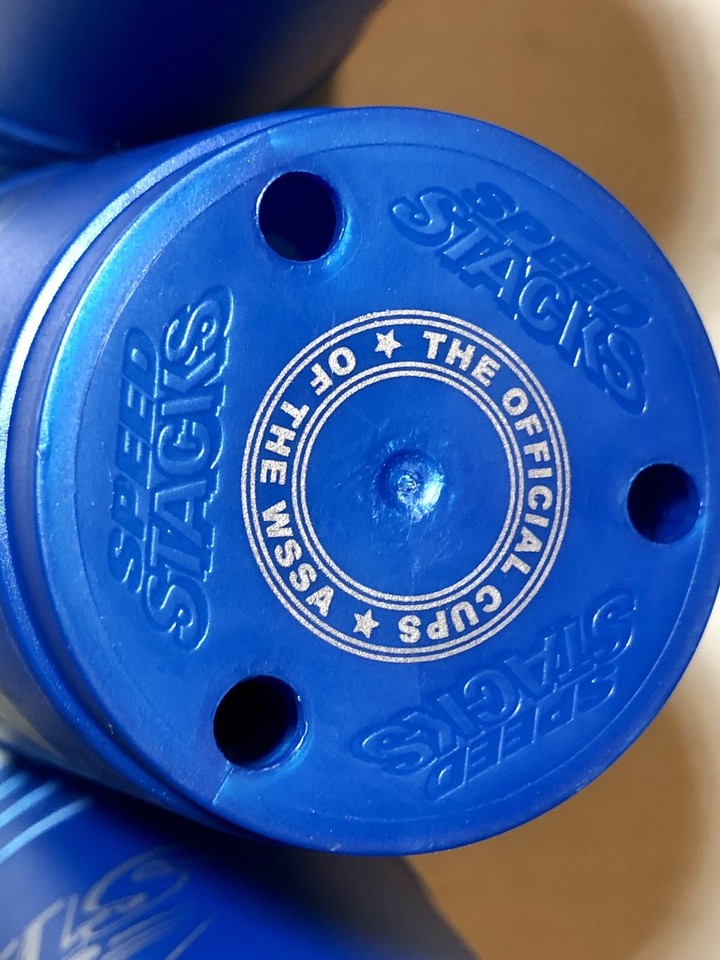 Speed Stacks Cups Set 12 Blue WSSA OFFICIAL 2005 Carrying Bag Made In ...