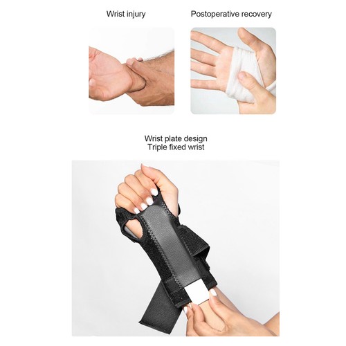 Wrist Guard Adjustable Hand Fracture Fixed Strap Detachable Carpal ...