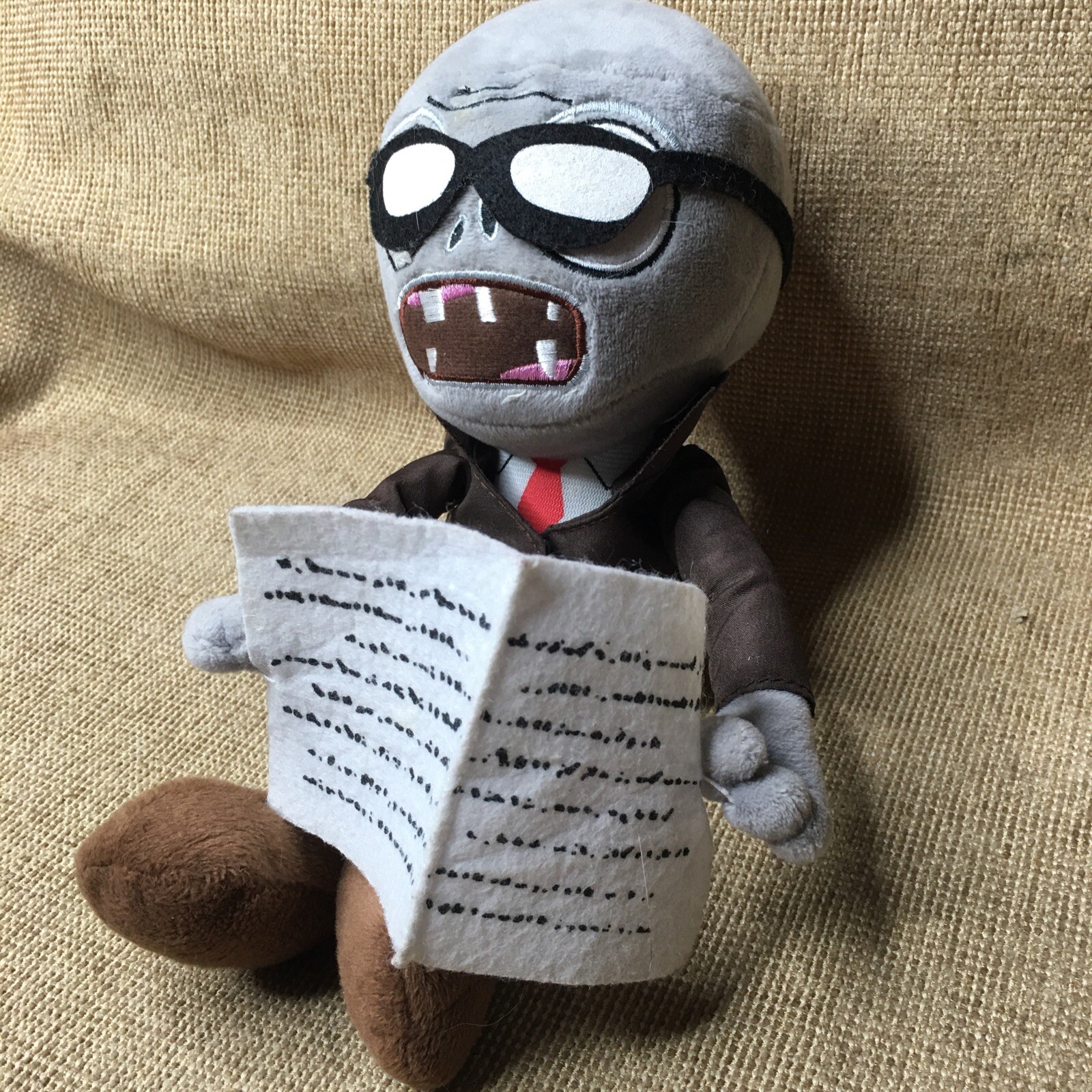 Plants Vs Zombies Newspaper Zombie Plush