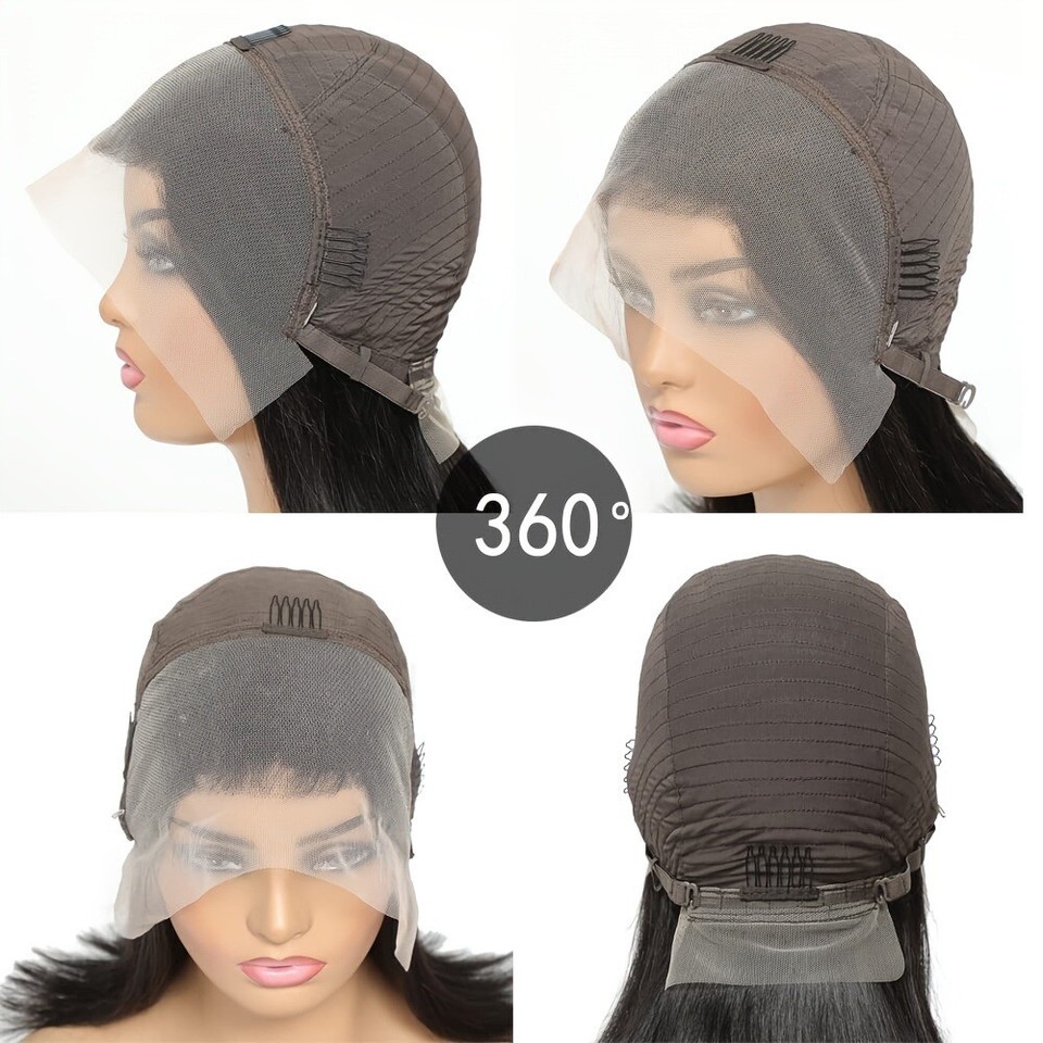 100% Human Hair Wig Highlight 13*4 Lace Front Wig Bob Wig for Women | eBay