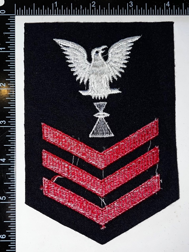 USN US Navy Photographer’s Mate 1st Class Rate BLUE WOOL Patch | eBay