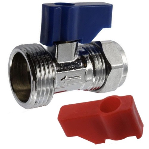 Isolation Compression Fit Valve Tee Tap Washing Machine Dishwasher 3/4 ...