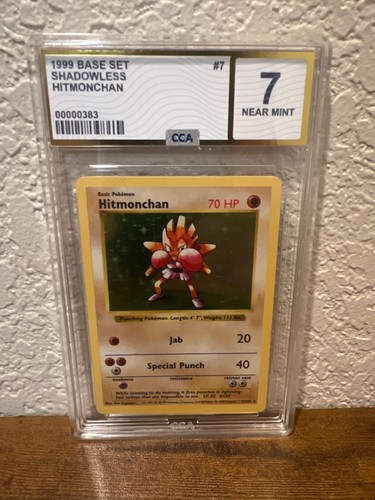 Pokémon PSA 7 - Hitmonchan Holo 1st Edition Shadowless Base Set 7/102 ...