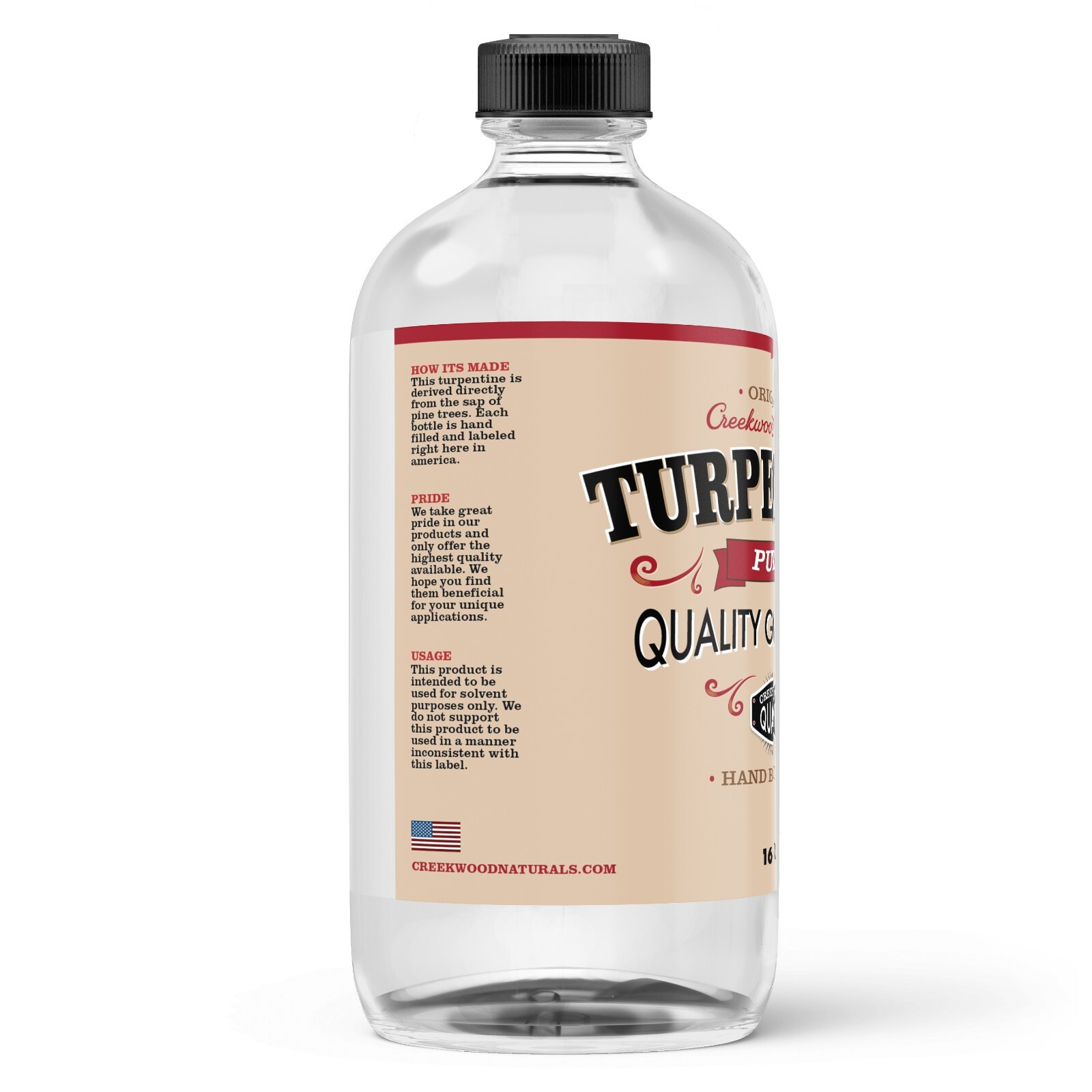100% Pure Gum Spirits of Turpentine, 16 OUNCE BOTTLE natural turps ON ...