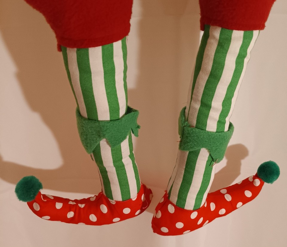 ELF Bottom And Legs And Feet Handmade Christmas Tree Stuffer Topper | eBay