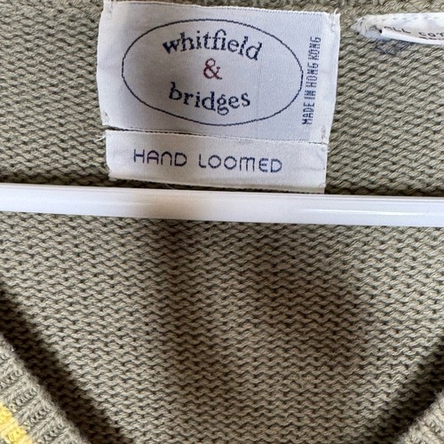 Whitfield & Bridges Cotton Argyle Sweater Vest Hand Loomed Preppy Old ...
