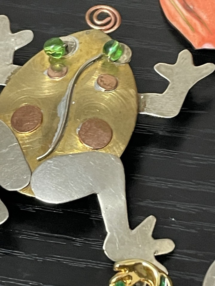 8 Pc Lot Of Vintage FROG TOAD Brooch Pins Rhinestone Jewelry Lot | eBay